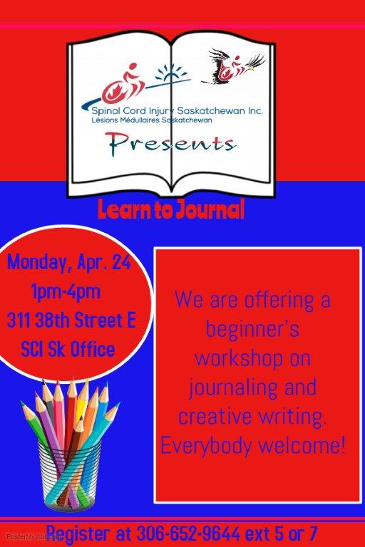 Peer Support Journaling Event - Spinal Cord Injury Saskatchewan