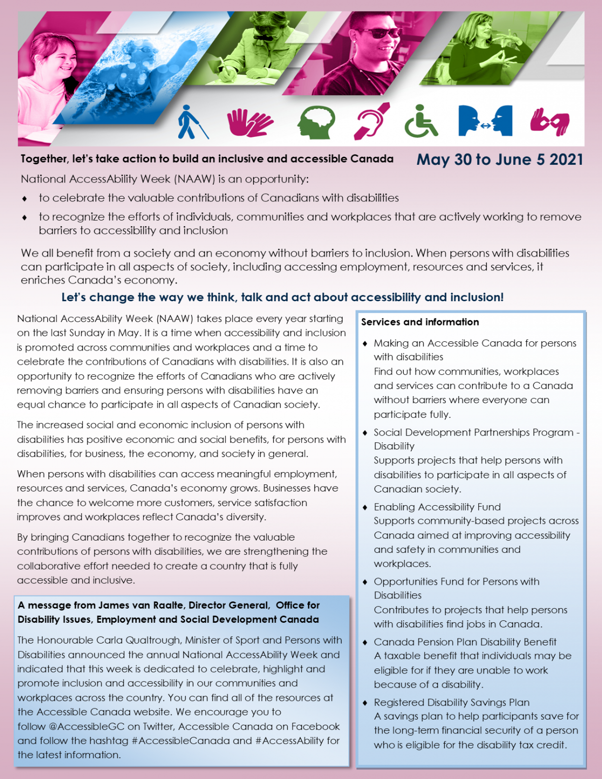 National AccessAbility Week 2021 - Spinal Cord Injury Saskatchewan